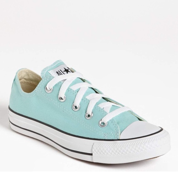 Converse | Shoes | Converse All Stars Turquoise Teal Low Top Sneakers ...